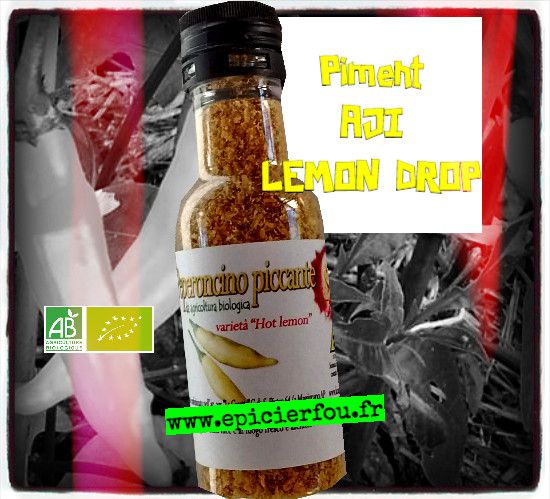 Piment Aji Lemon Drop BIO haché et séché en flocon - achat piment ...